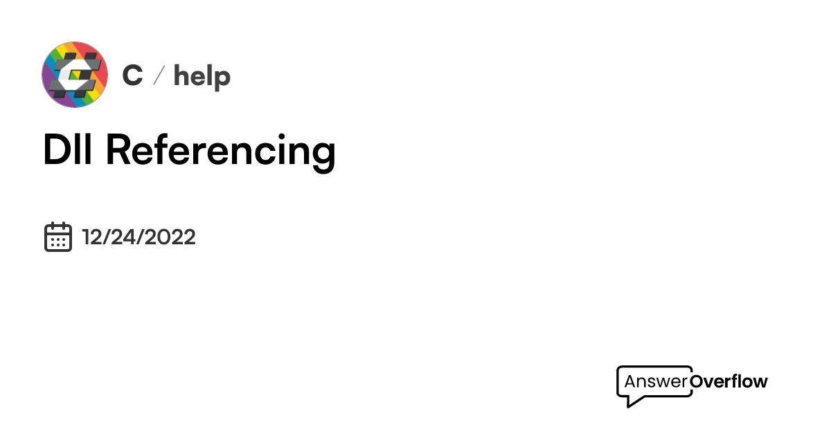 Dll Referencing - C#