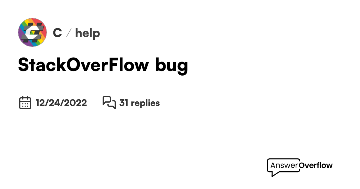 StackOverFlow bug - C#