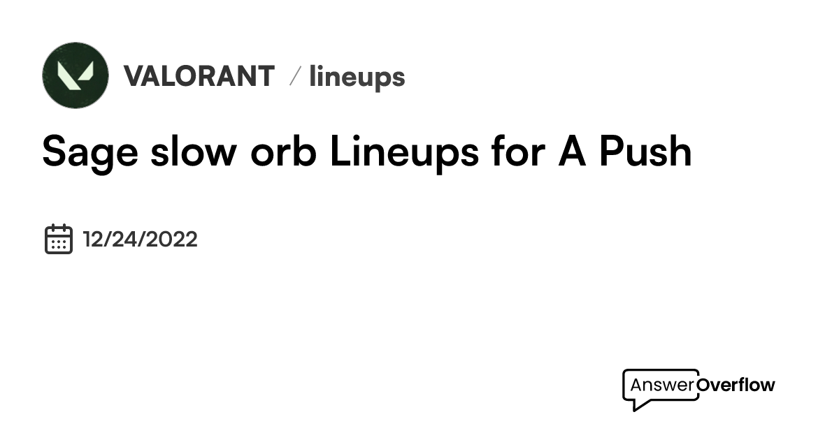 Sage slow orb Lineups for A Push - VALORANT