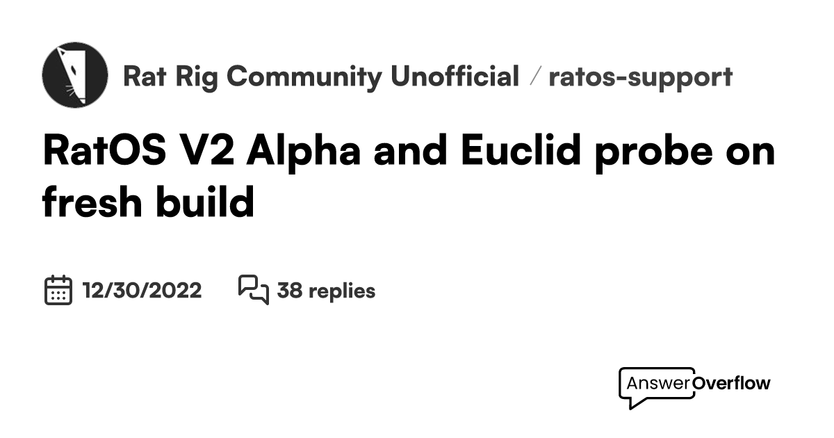 RatOS V2 Alpha and Euclid probe on fresh build. - Rat Rig Community [Unofficial]