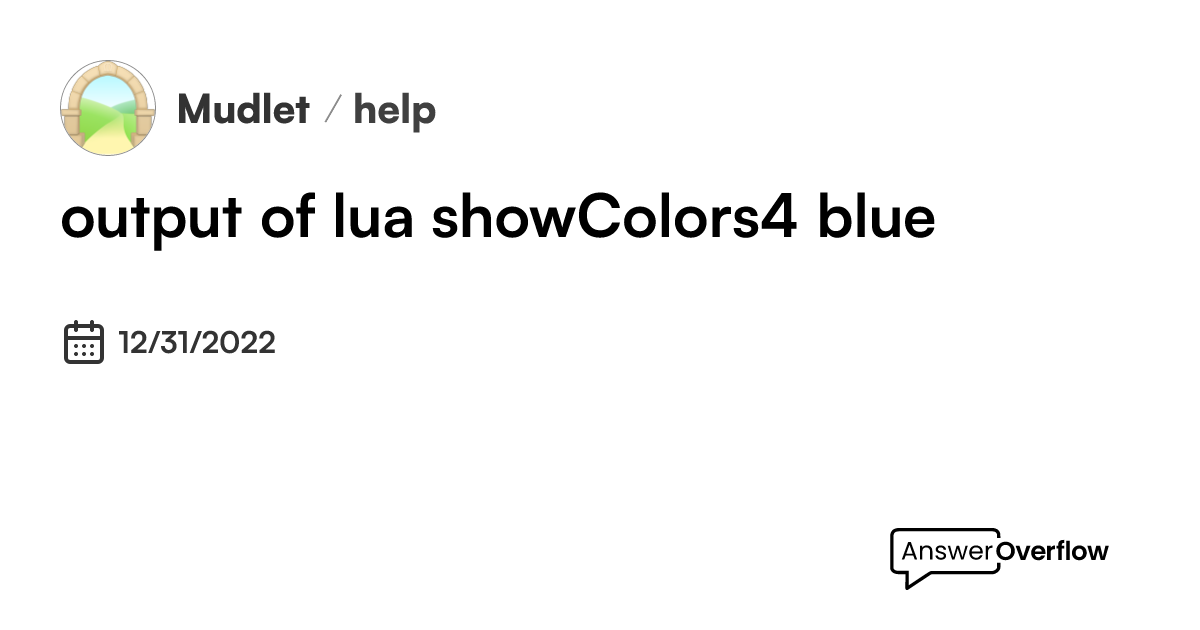 output of `lua showColors(4, "blue")` - Mudlet