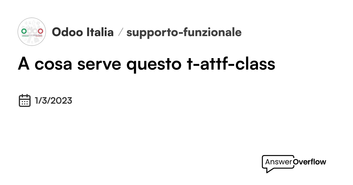 A cosa serve questo t-attf-class? - Odoo Italia