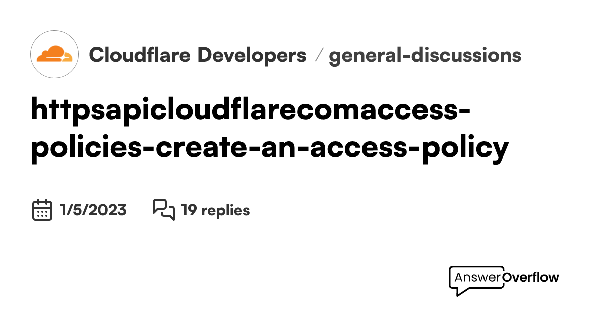 https://api.cloudflare.com/#access-policies-create-an-access-policy - Cloudflare Developers