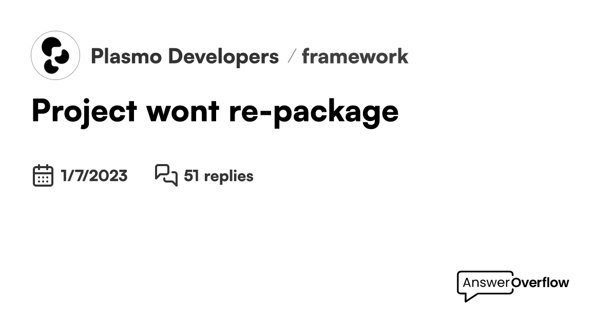 Project won't re-package - 🧩 Plasmo Developers