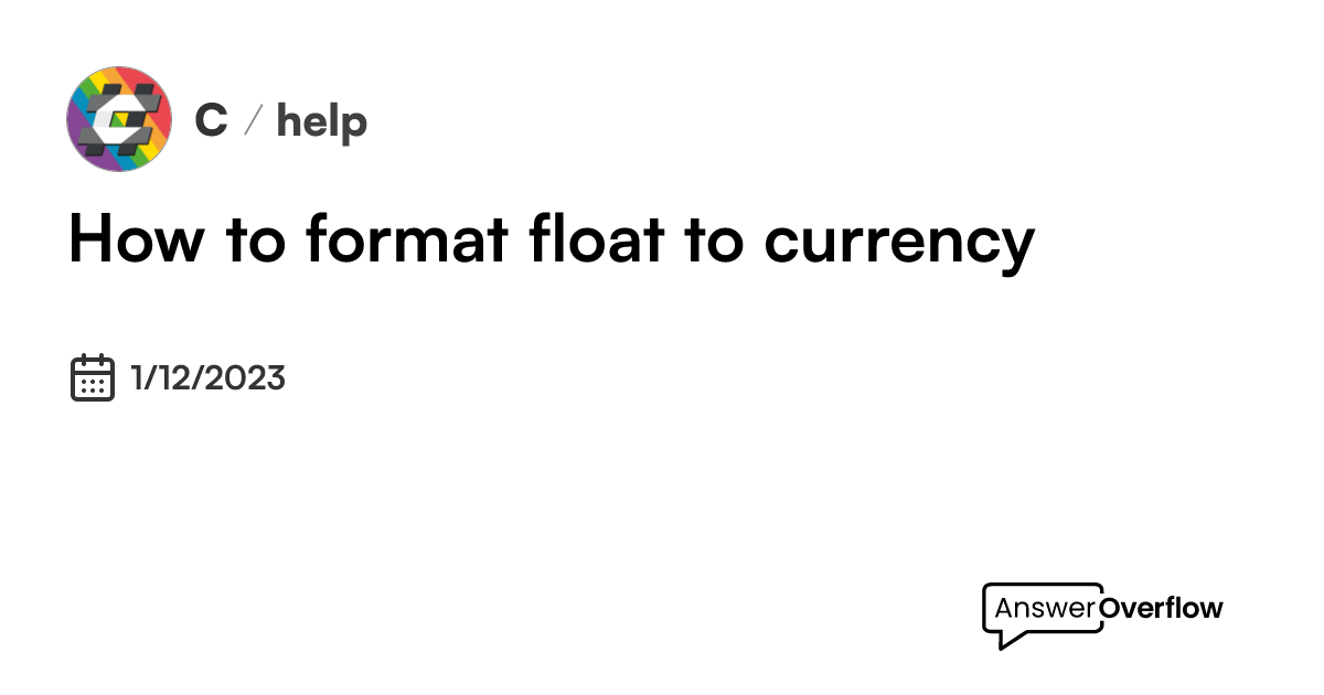 How to format float to currency - C#
