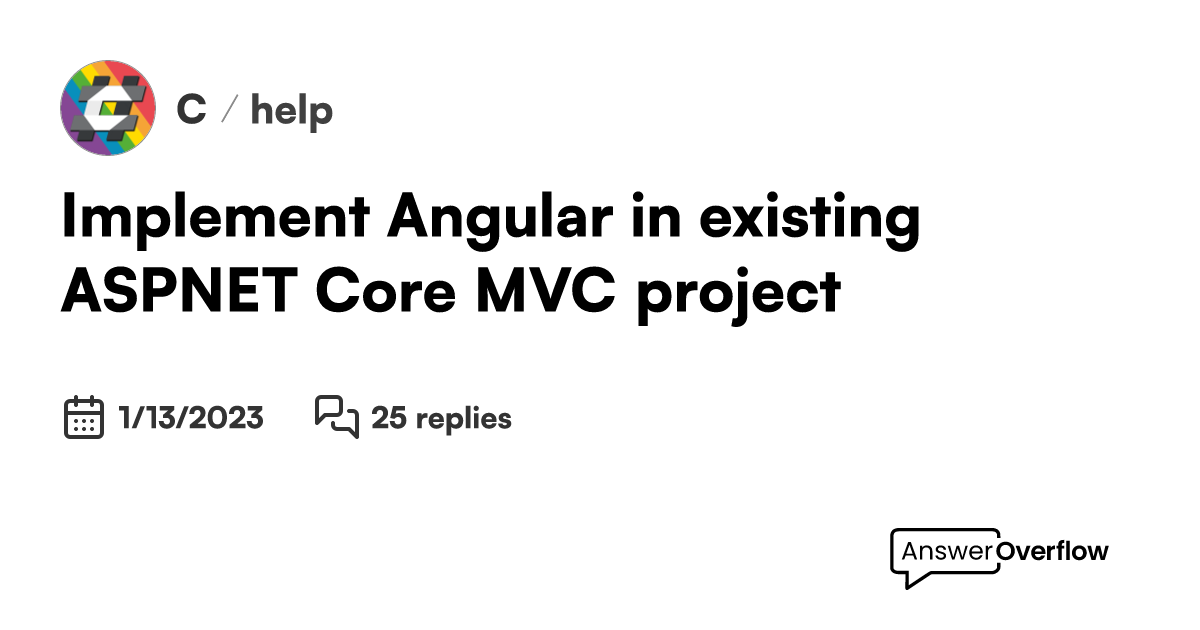 Implement Angular in existing ASP.NET Core MVC project? - C#