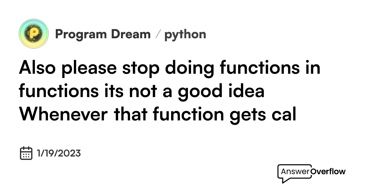 Also please stop doing functions in functions it’s not a good idea ...