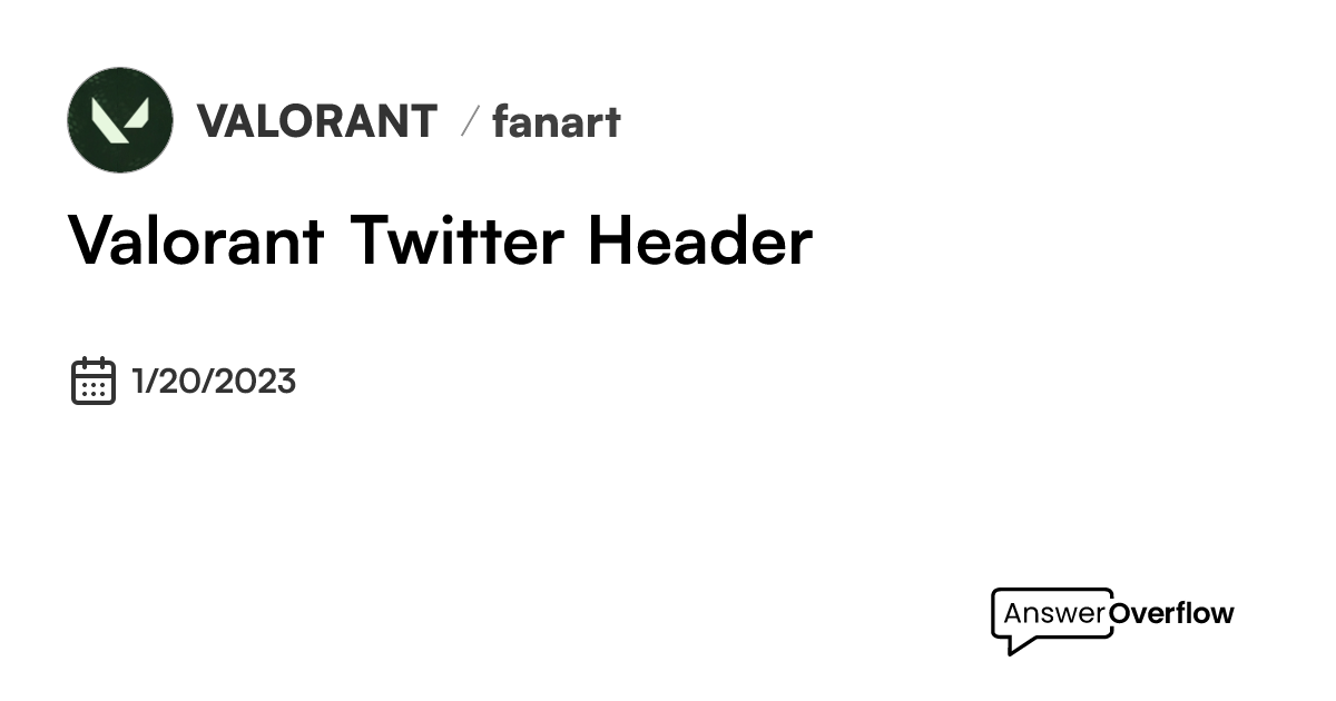 Valorant Twitter Header - VALORANT