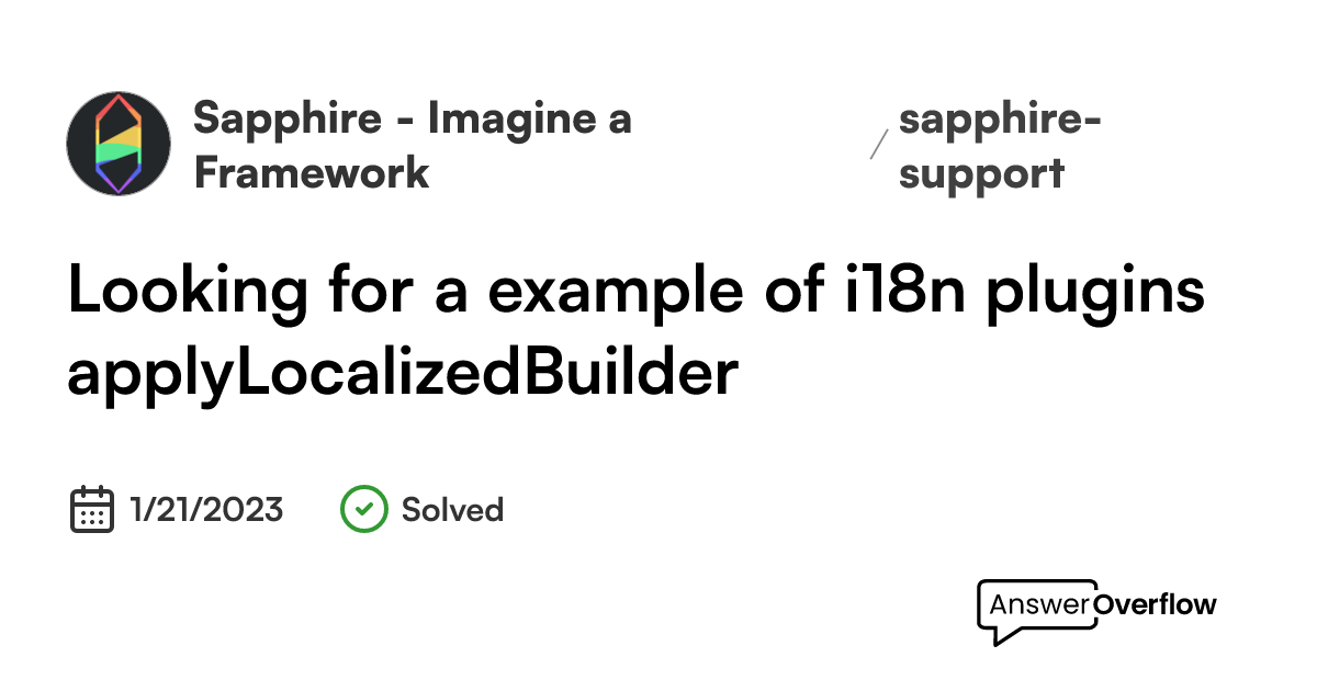 Looking for a example of i18n plugin's applyLocalizedBuilder - Sapphire - Imagine a Framework