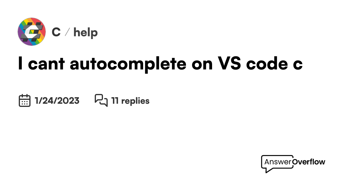 I can't autocomplete on VS code :c - C#