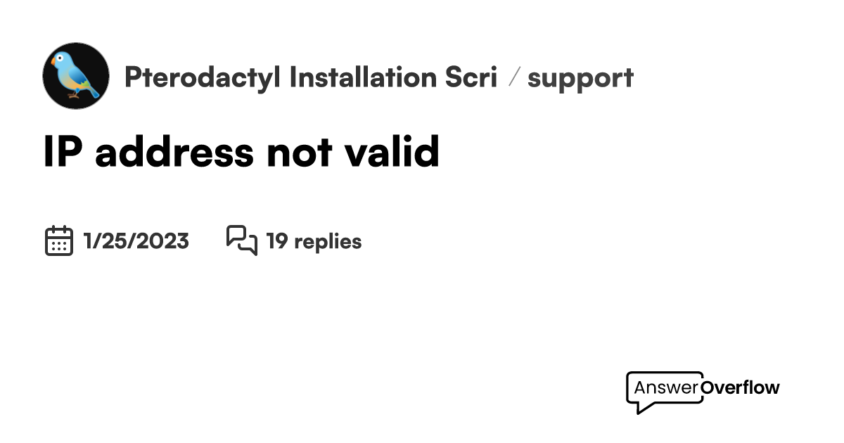 IP address not valid - Pterodactyl Installation Script