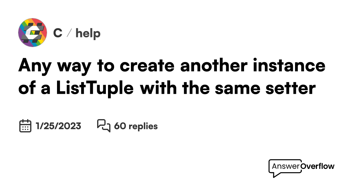 Any way to create another instance of a List with the same setter? - C#