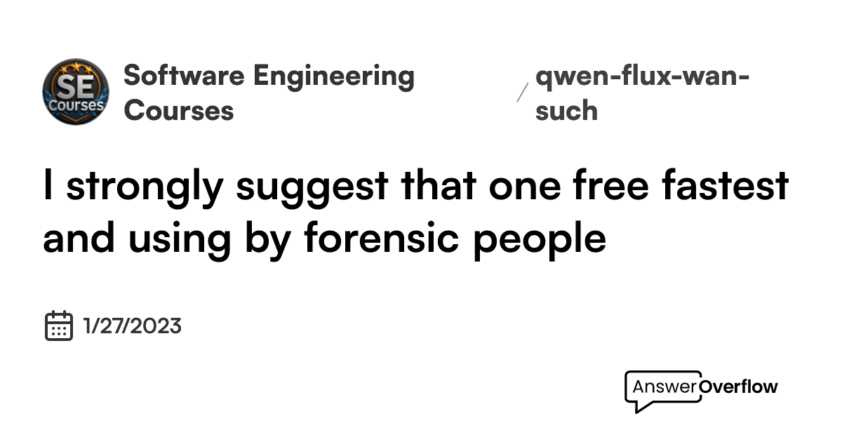 I strongly suggest that one (free, fastest and using by forensic people ...