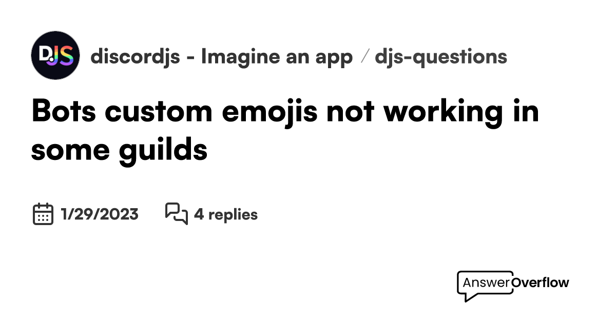 Bots custom emojis not working in some guilds? - discord.js - Imagine an app