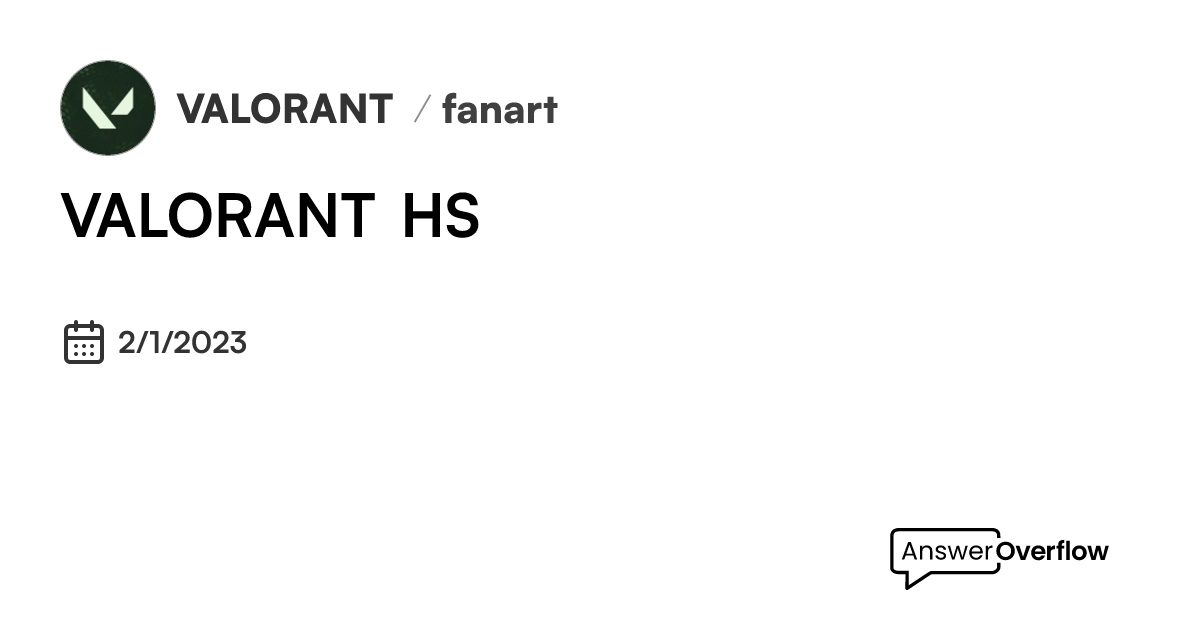 VALORANT HS - VALORANT