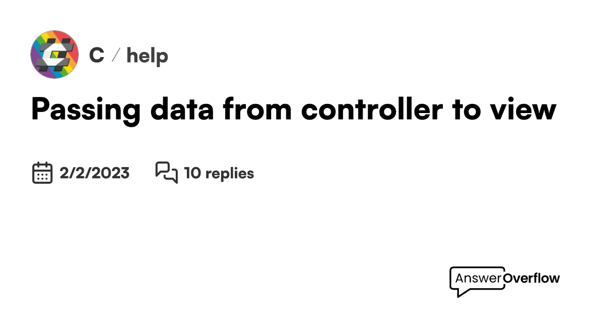 Passing data from controller to view - C#