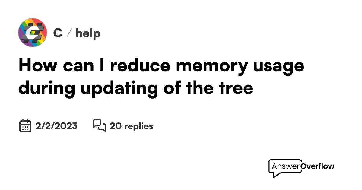 How can I reduce memory usage during updating of the tree? - C#