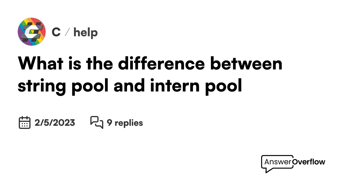 What is the difference between string pool and intern pool? - C#