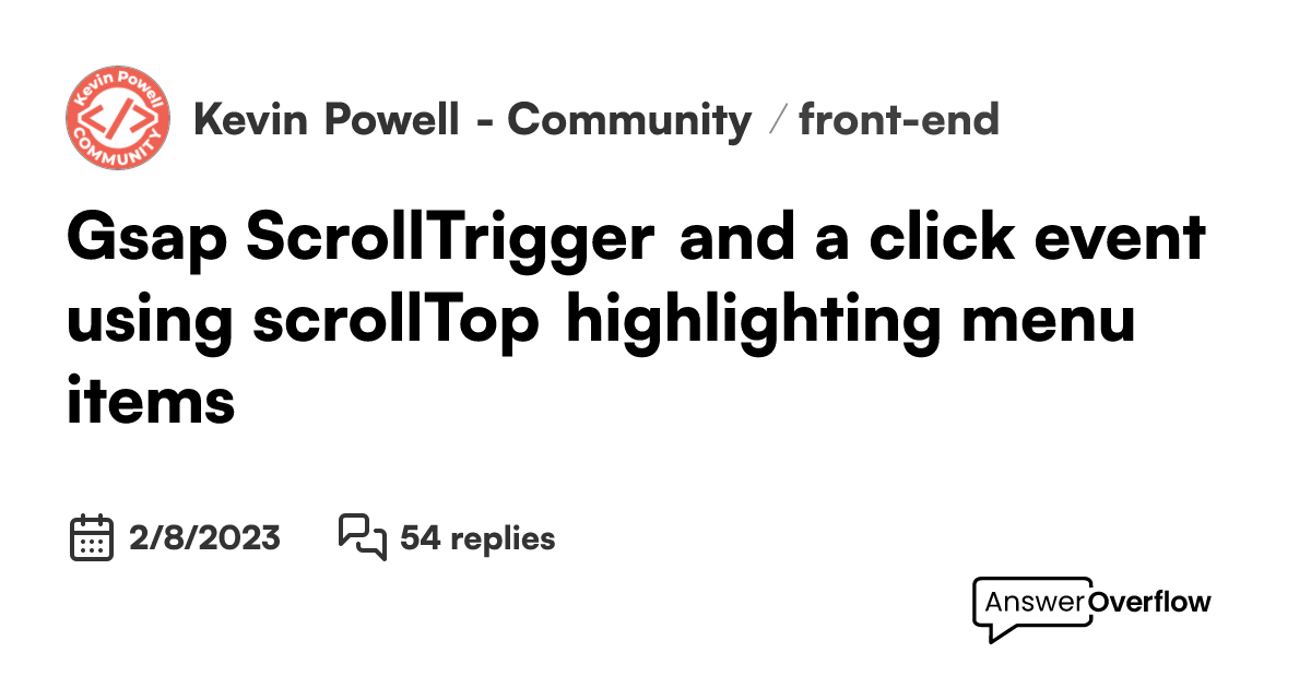 Gsap ScrollTrigger and a click event using scrollTop highlighting menu ...