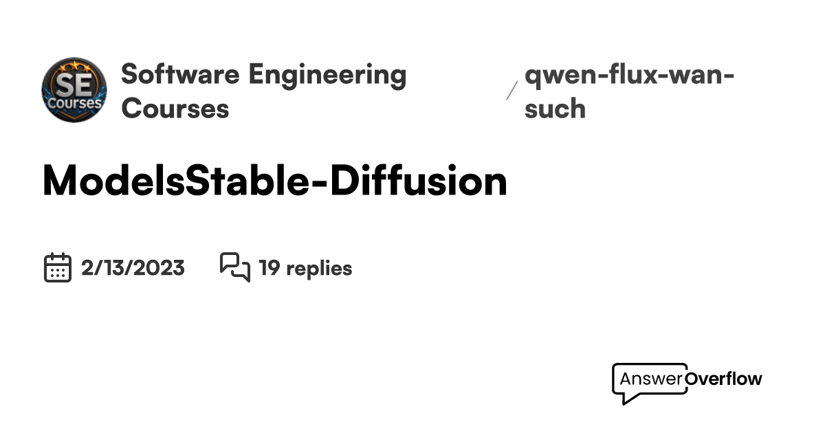 Models/Stable-Diffusion - Software Engineering Courses (SECourses)