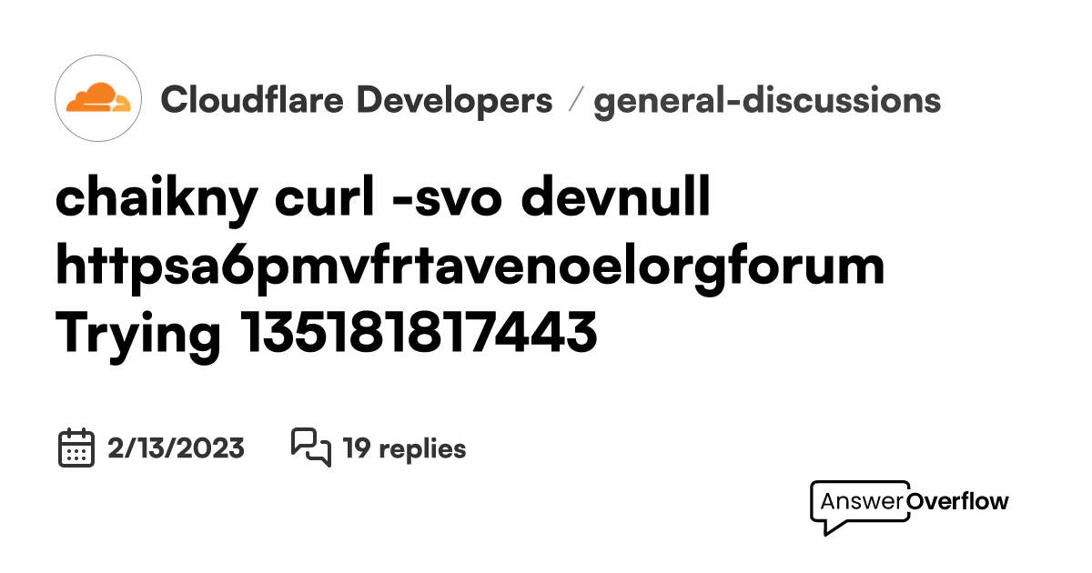 chaik@ny:~$ curl -svo /dev/null https://a6pmvfrt.avenoel.org/forum * Trying 135.181.81.7:443 ...