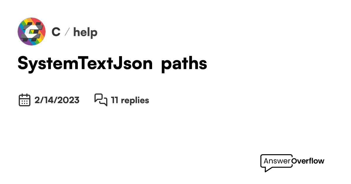 System.Text.Json paths - C#