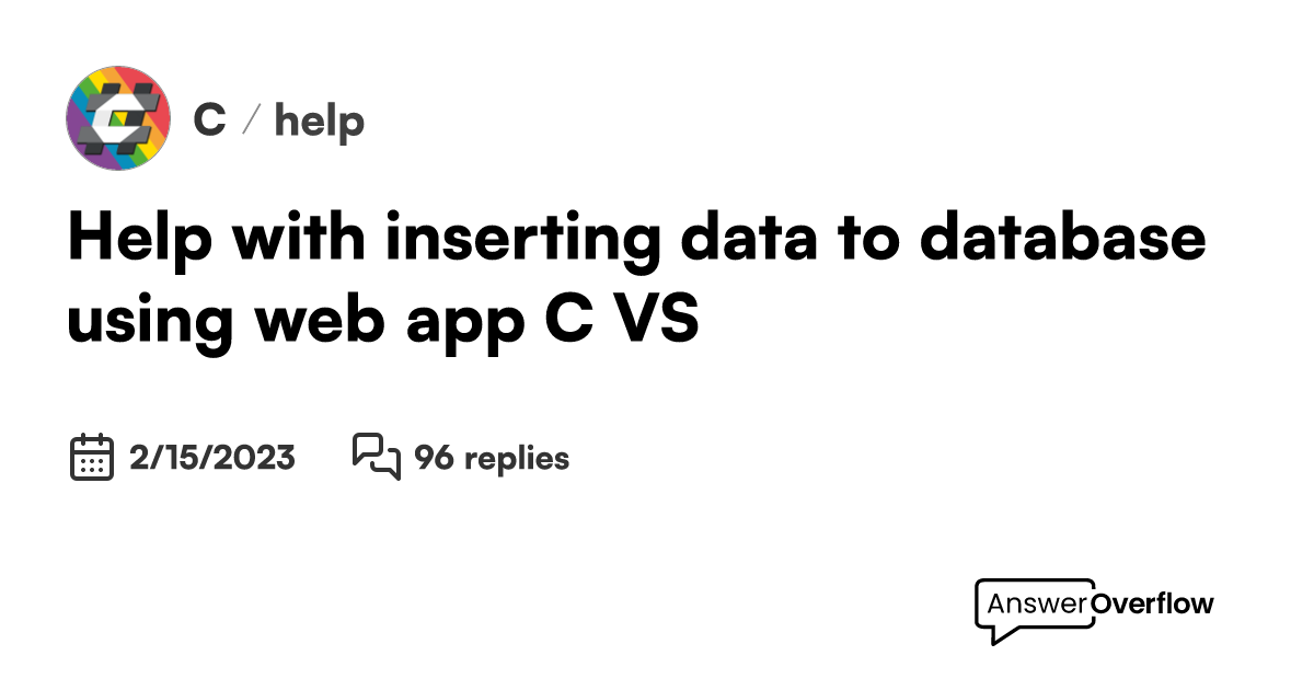 Help with inserting data to database using web app C# VS - C#