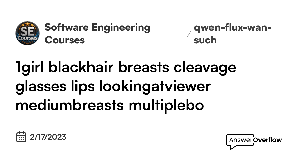 1girl, black_hair, breasts, cleavage, glasses, lips, looking_at_viewer ...