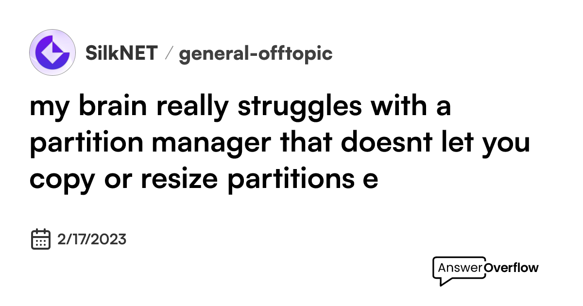 my brain really struggles with a partition manager that doesn't let you copy or resize ...
