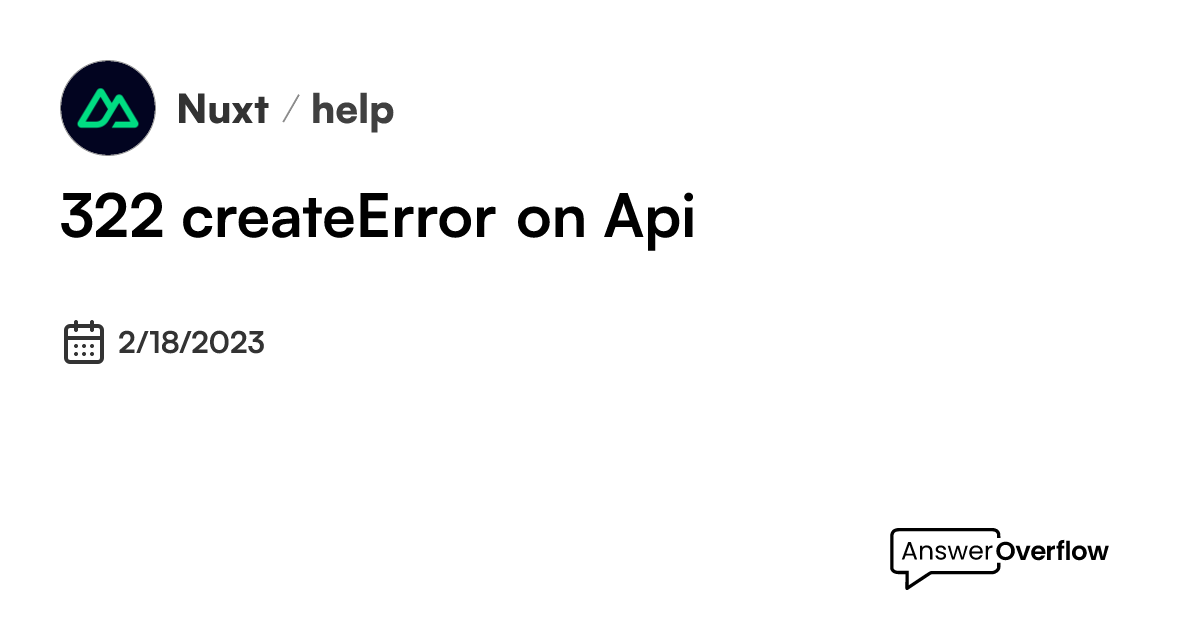 [3.2.2] `createError` on Api - Nuxt
