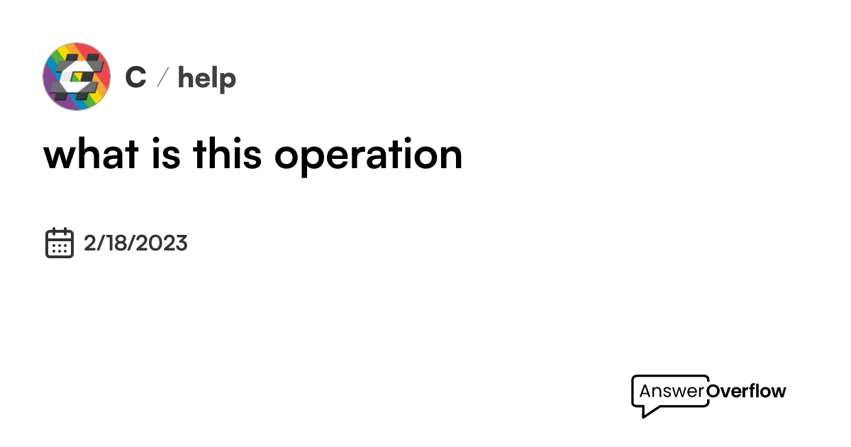 what is this operation? - C#