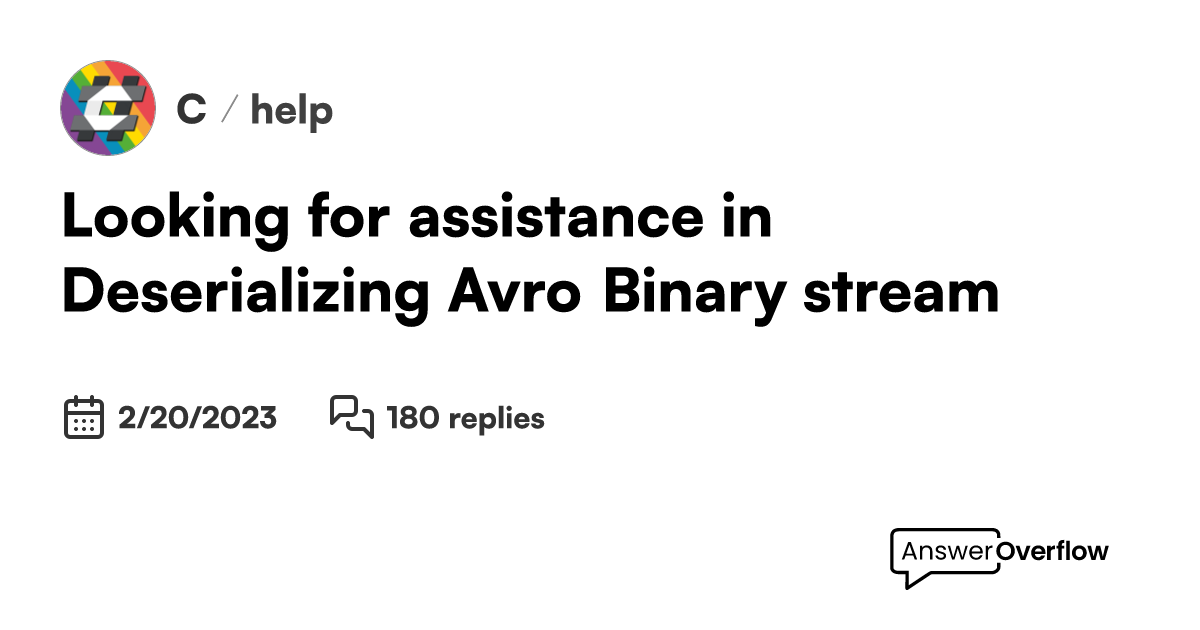 Looking for assistance in Deserializing Avro Binary stream - C#