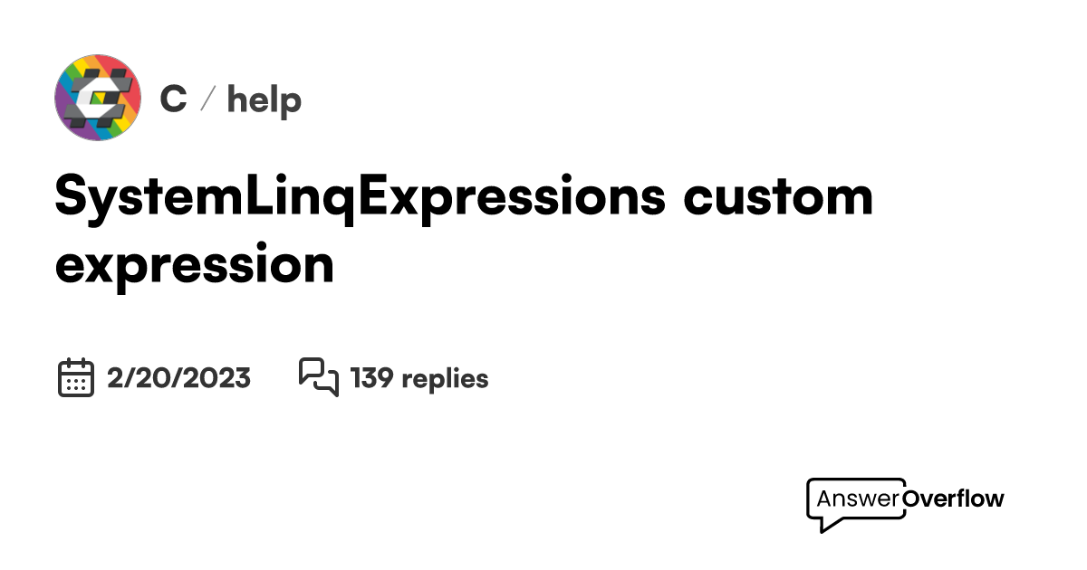 System.Linq.Expressions custom expression - C#