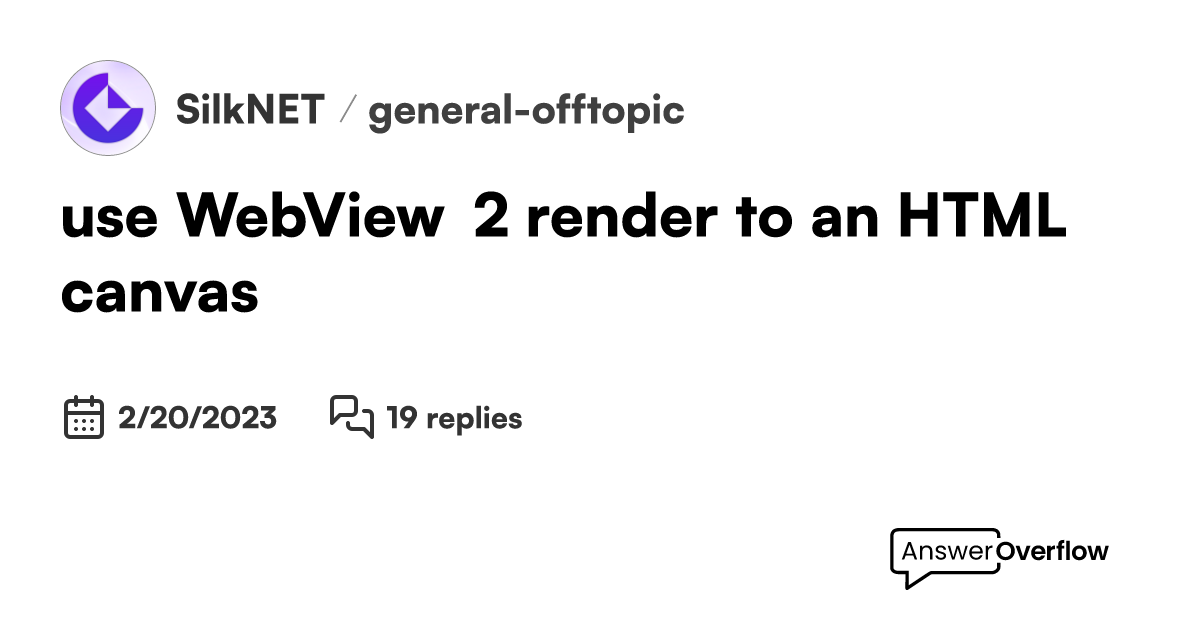 use WebView 2 render to an HTML canvas - Silk.NET