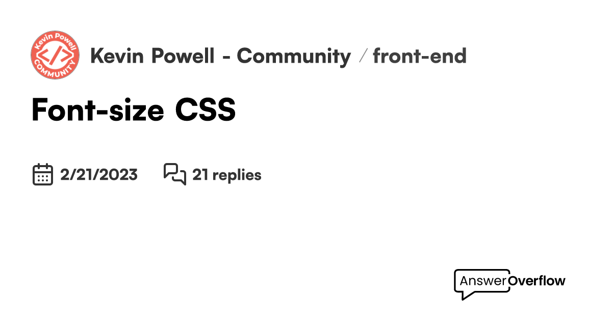 Font-size CSS - Kevin Powell - Community
