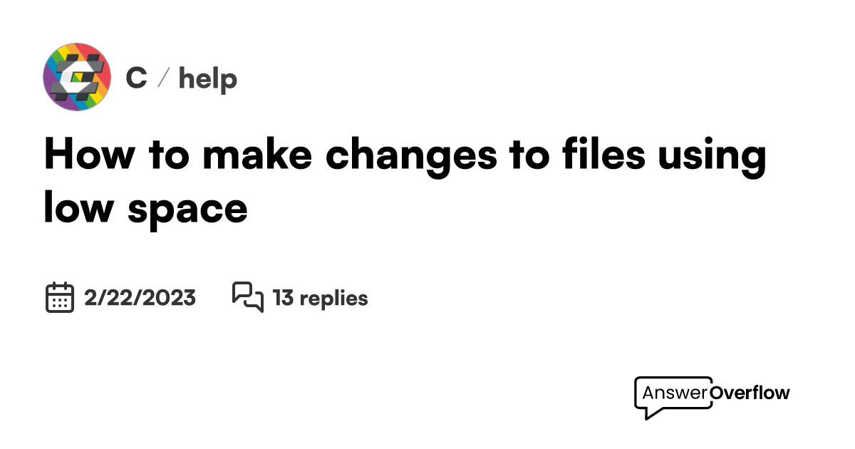 How to make changes to files using low space - C#