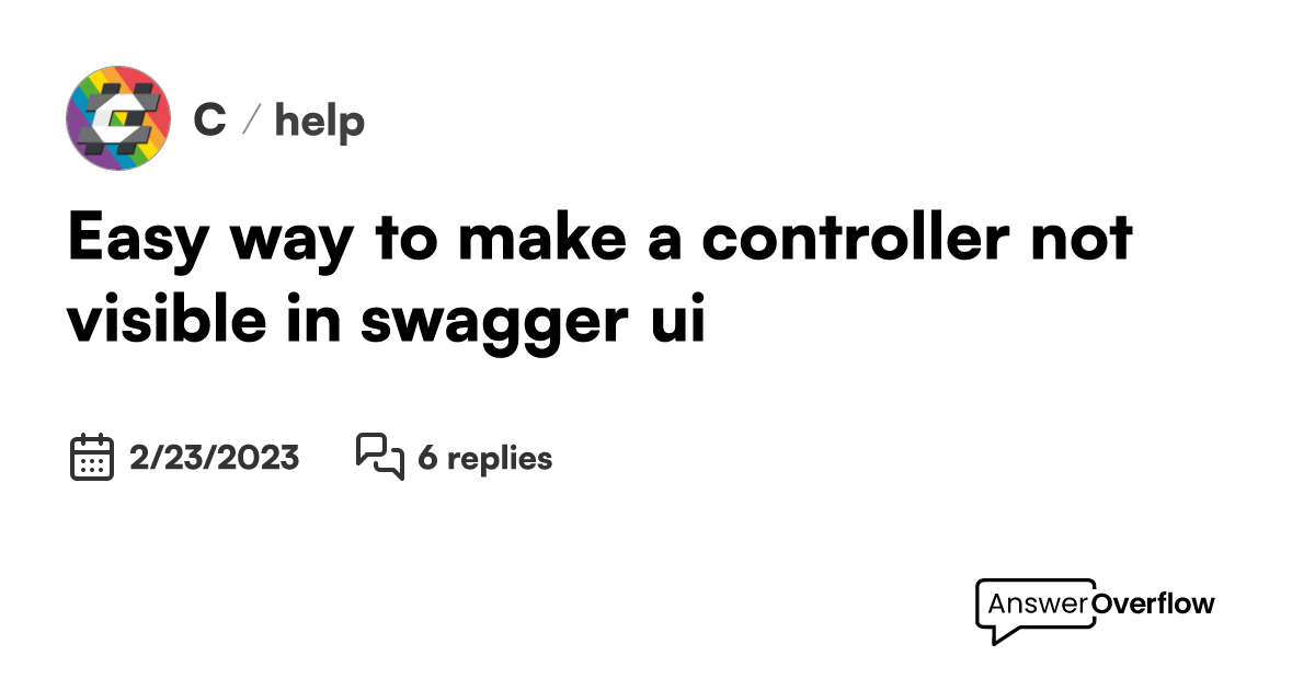 Easy way to make a controller not visible in swagger ui - C#