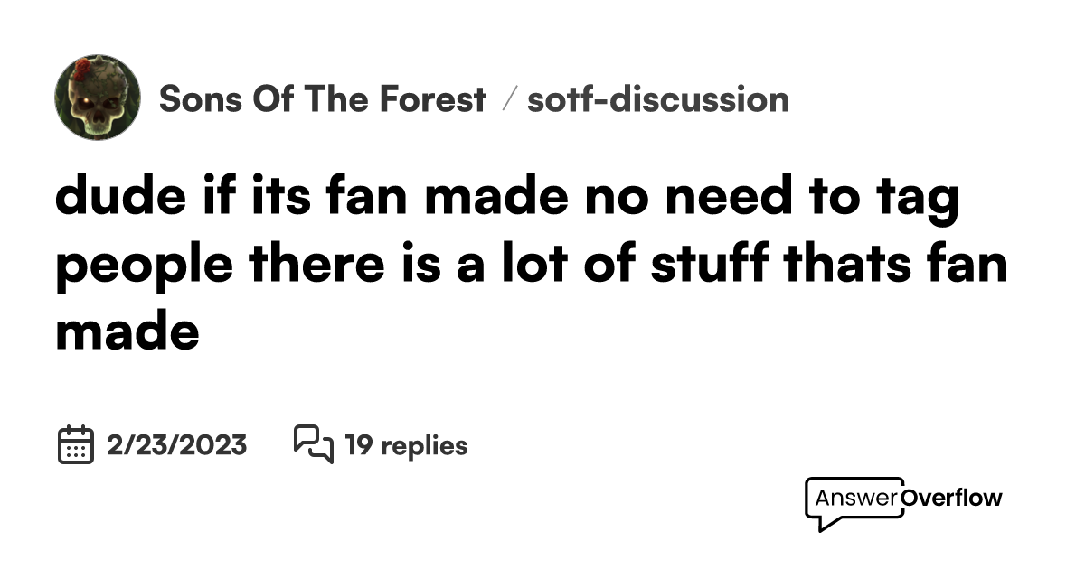 dude if its fan made no need to tag people, there is a lot of stuff thats fan made - Sons Of ...