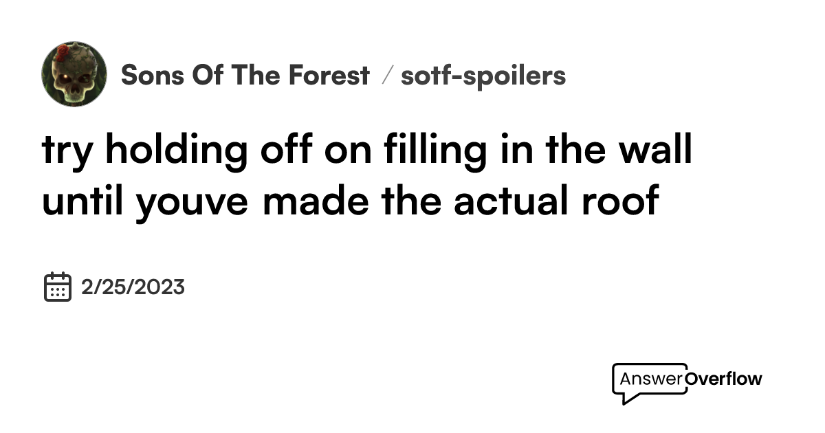 try holding off on filling in the wall until you've made the actual ...