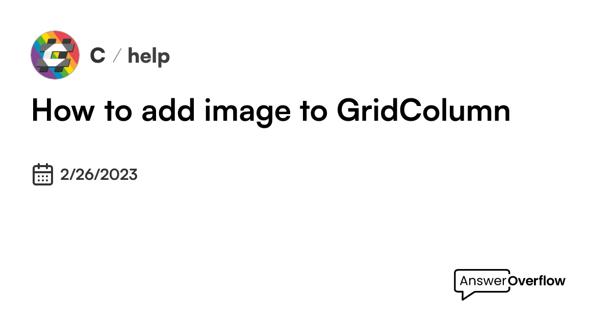 How to add image to Grid.Column - C#