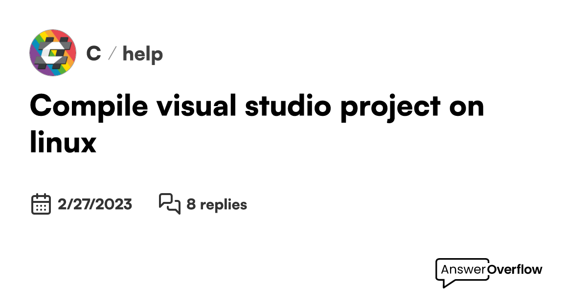 Compile visual studio project on linux? - C#