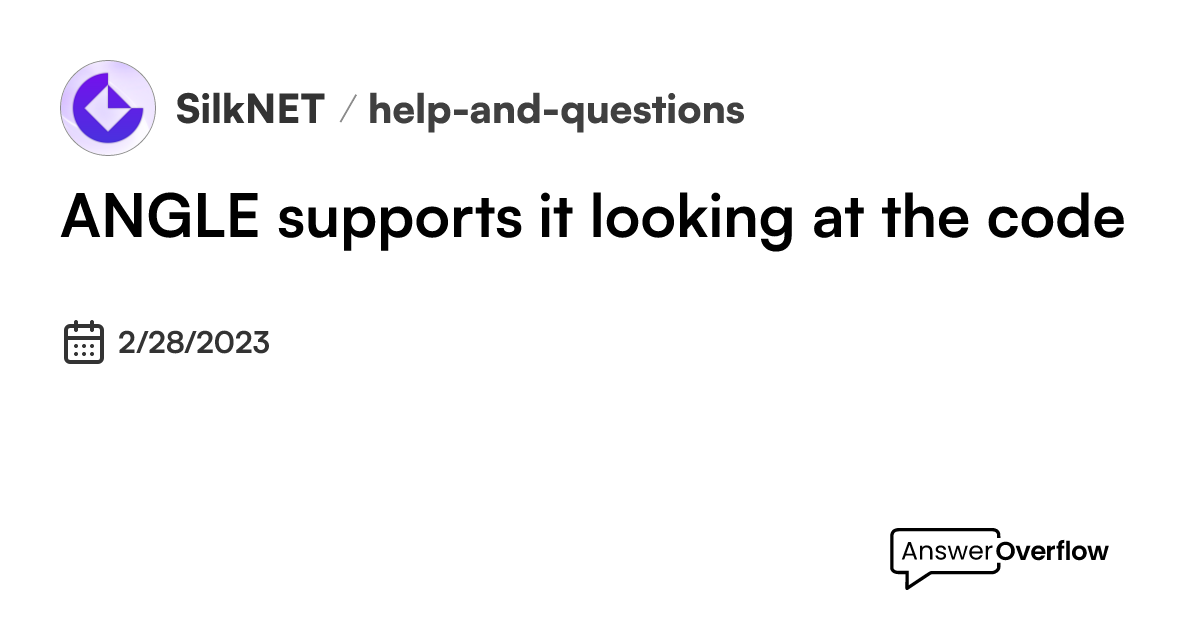 ANGLE supports it, looking at the code - Silk.NET