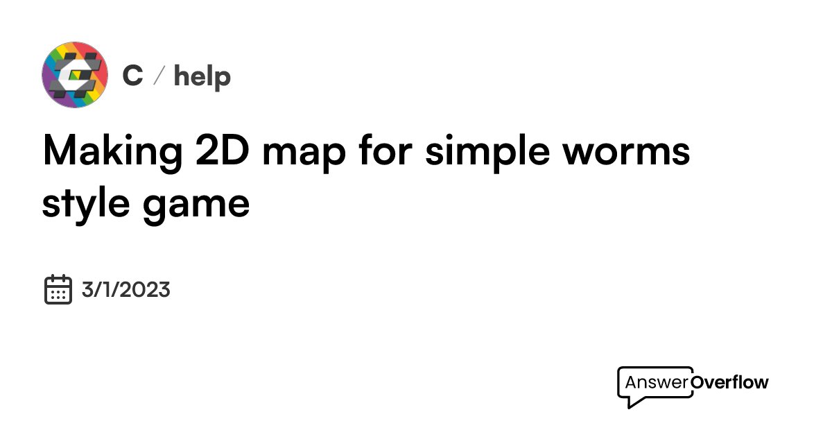 Making 2D map for simple worms style game - C#