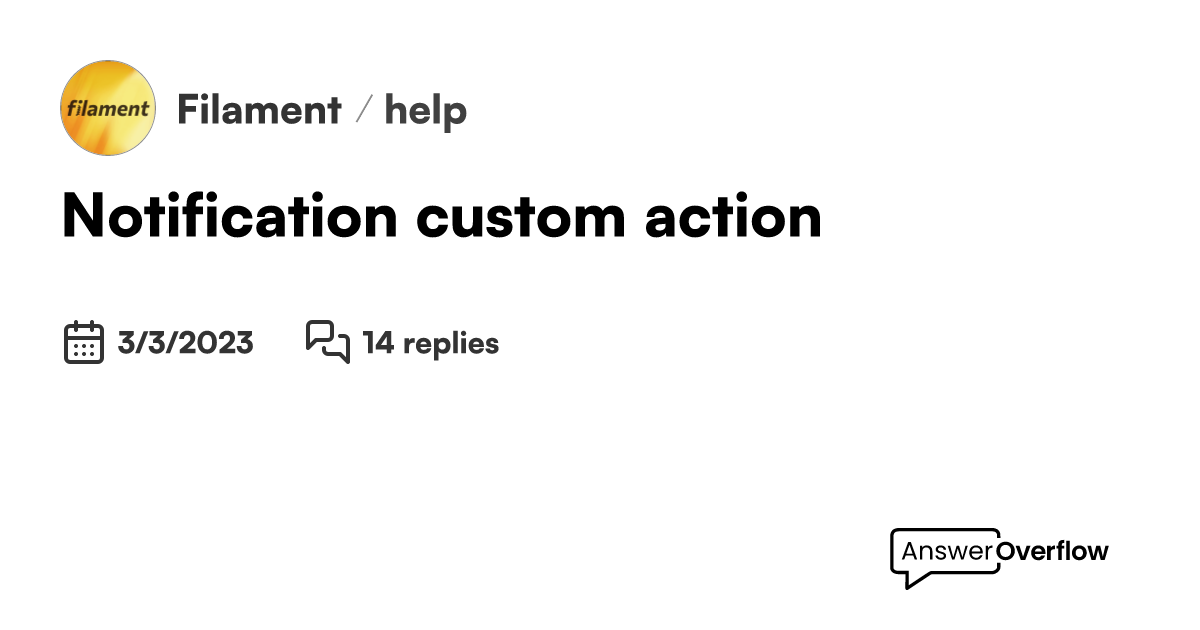 Notification custom action - Filament