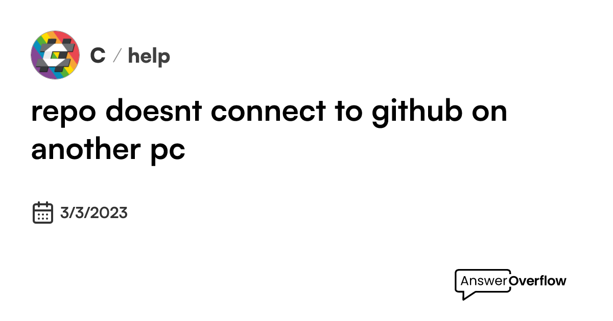 repo doesnt connect to github on another pc - C#