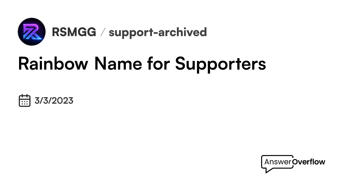 Rainbow Name for Supporters - RSM.GG