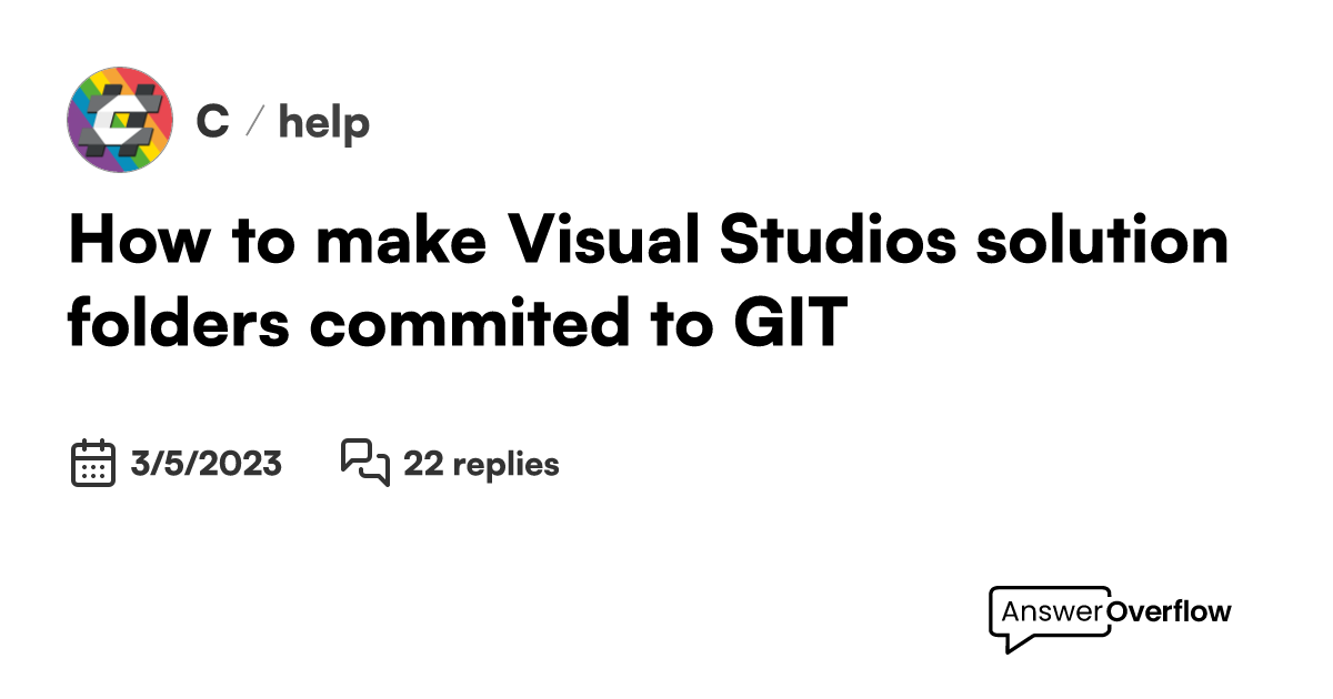 How to make Visual Studio's solution folders commited to GIT - C#