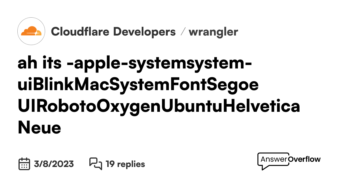 ah its `-apple-system,system-ui,BlinkMacSystemFont,"Segoe UI",Roboto ...