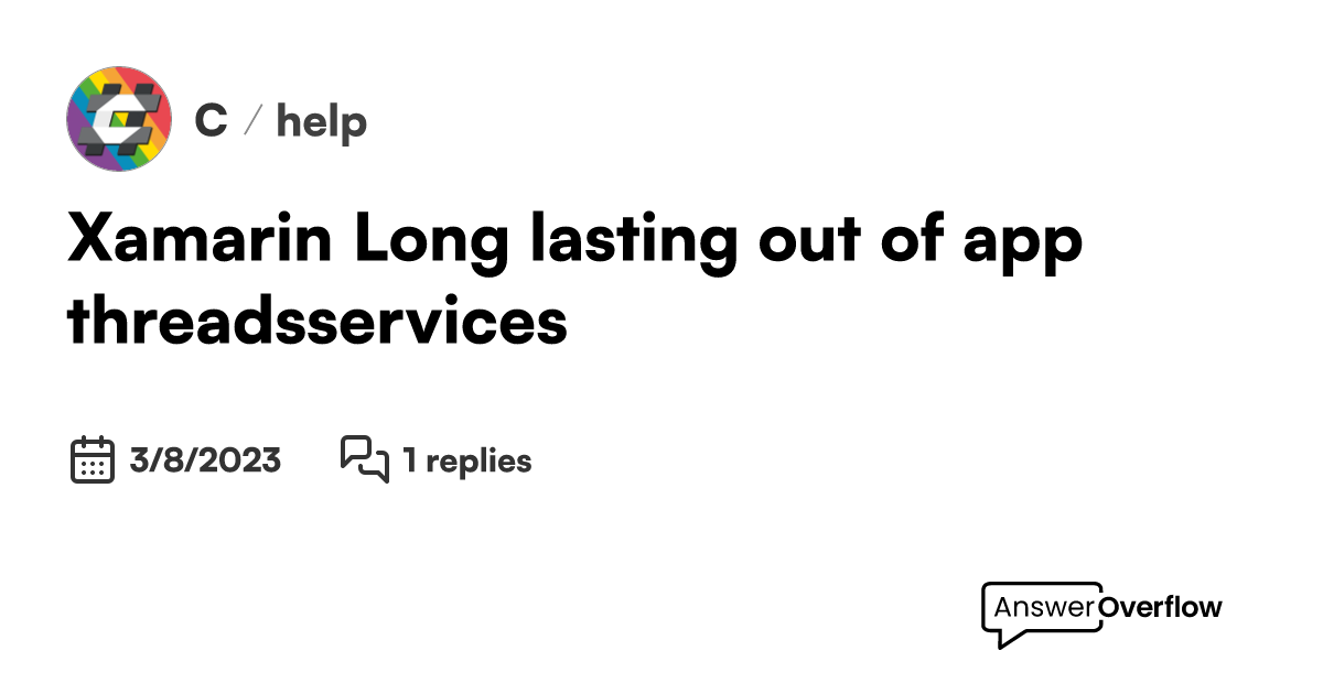 Xamarin Long lasting out of app threads/services?? - C#