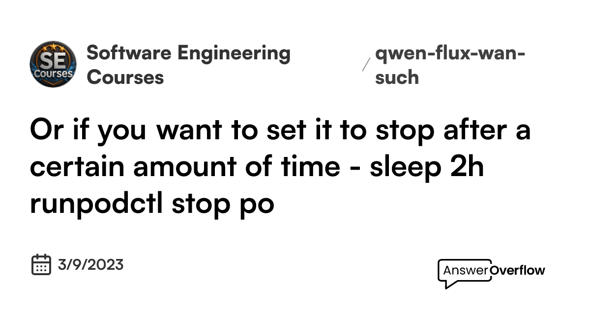 Or if you want to set it to stop after a certain amount of time ...